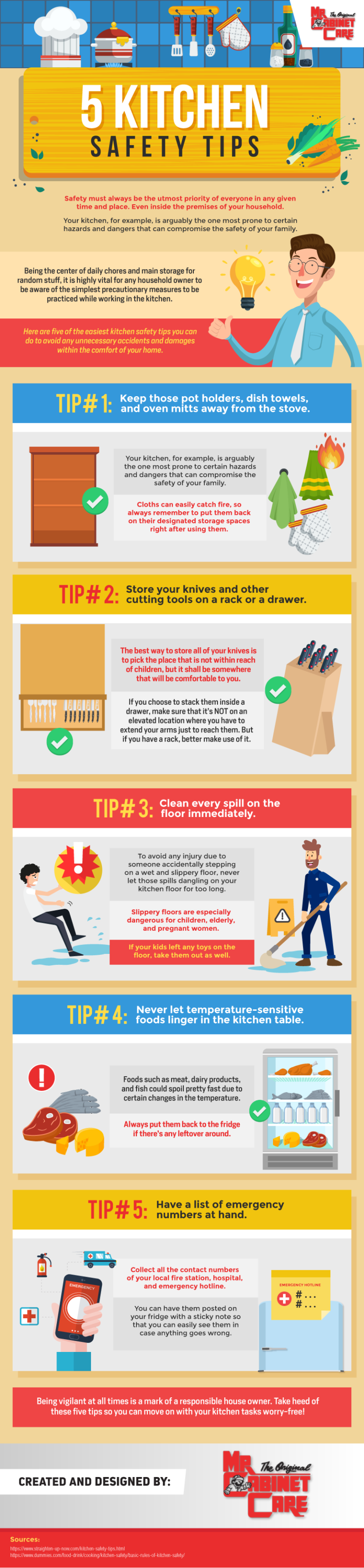 5 Kitchen Safety Tips (Infographic) - DAILY WAFFLE